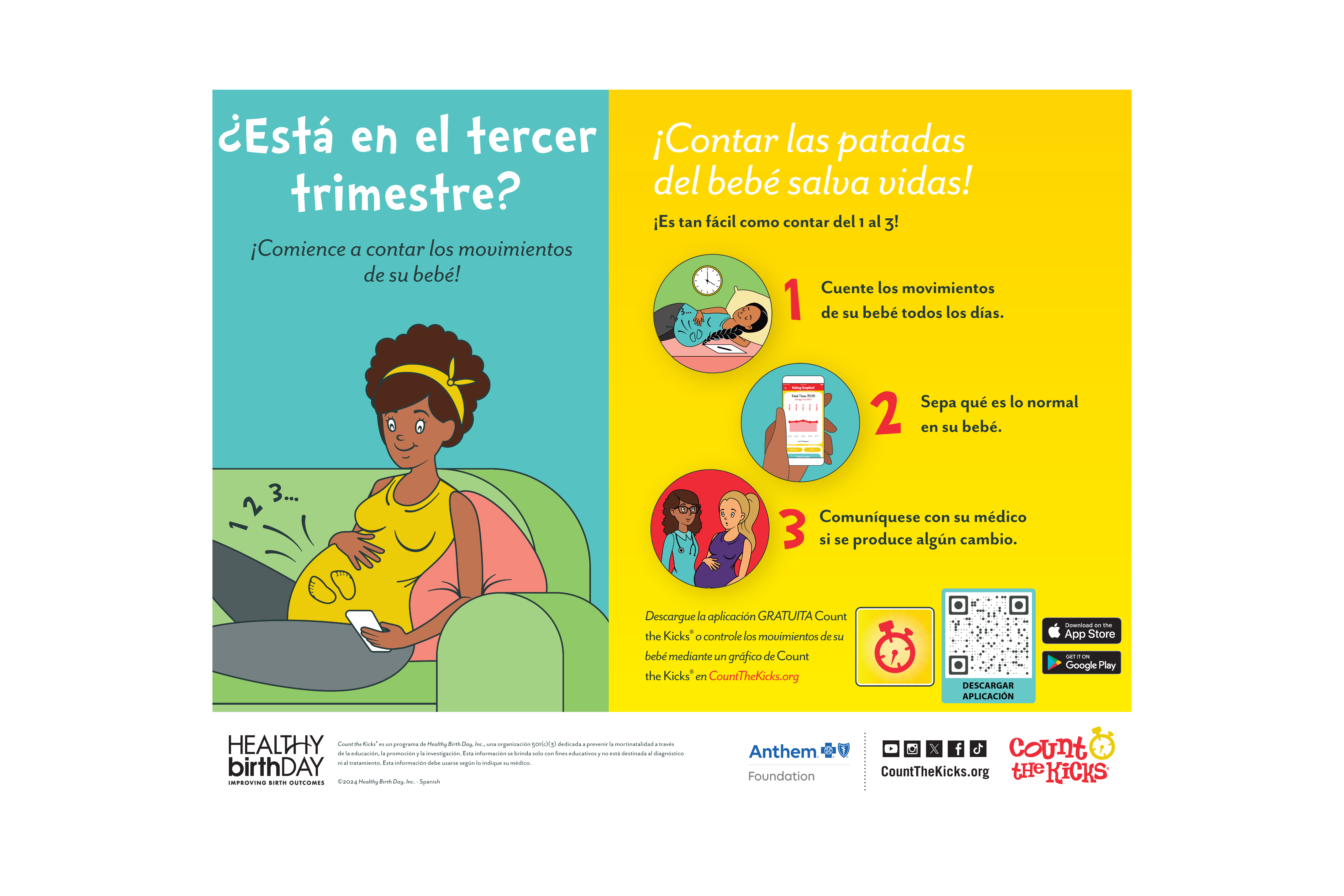 At-a-Glance Poster (Spanish) - VA - Count the Kicks